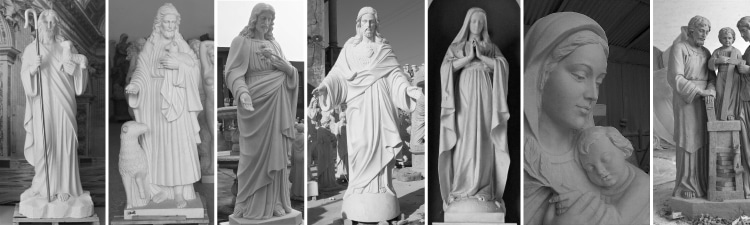 Male Saint Statues - in Hand Carved Carrara Marble| Imported from Italy